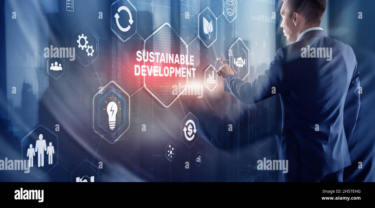 Sustainable Balanced Development. Balance between nature and science ...