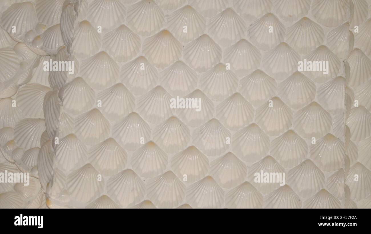 Beauty sculpture made of white shells glued together Stock Photo - Alamy