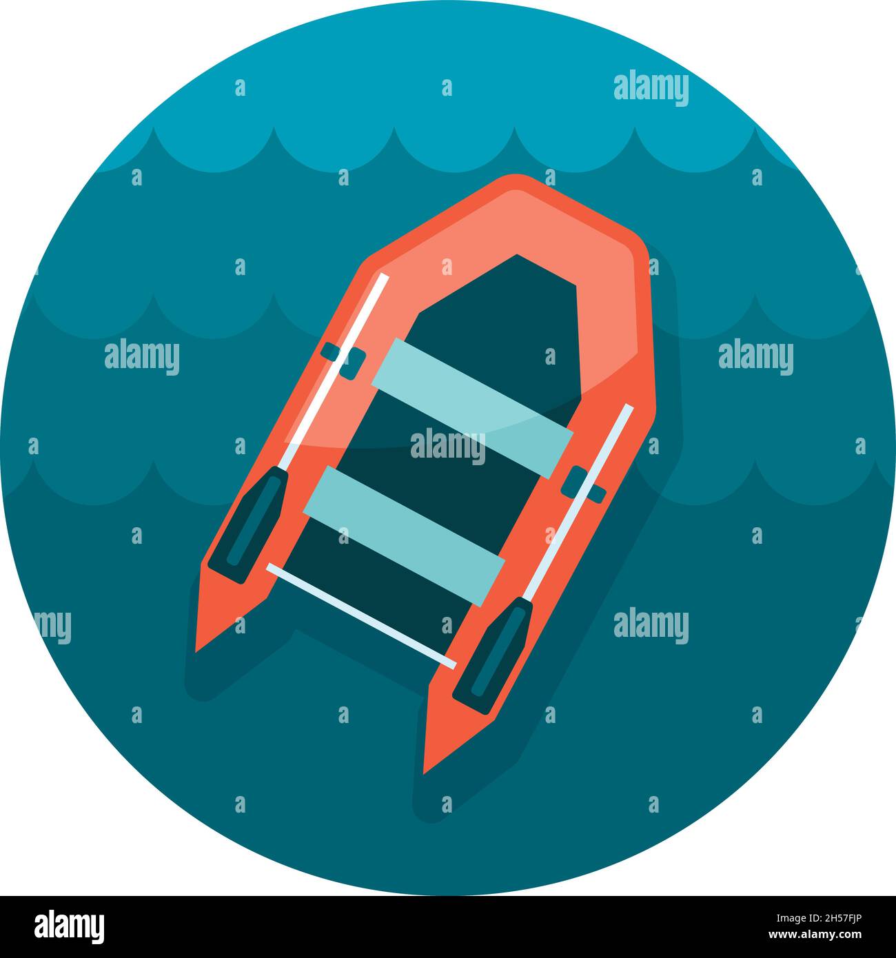 Inflatable boat flat icon, vector illustration eps 10 Stock Vector ...