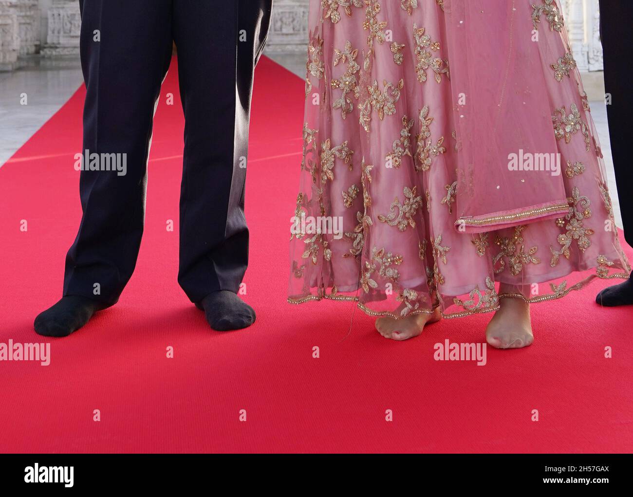 The socks of Prime Minister Boris Johnson and Home Secretary Priti ...