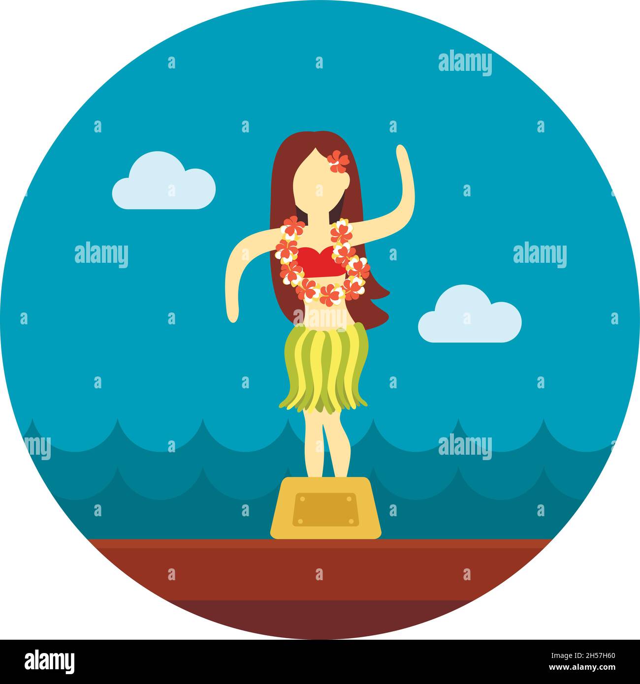 Female hawaiian hula dancer Stock Vector Images - Alamy