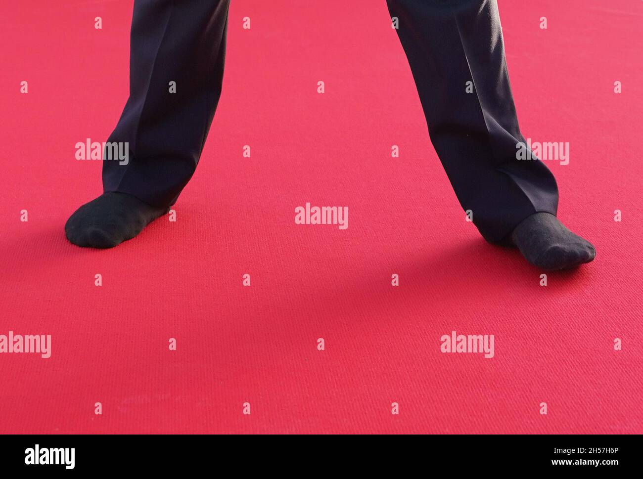 The socks of Prime Minister Boris Johnson as he attends Diwali ...