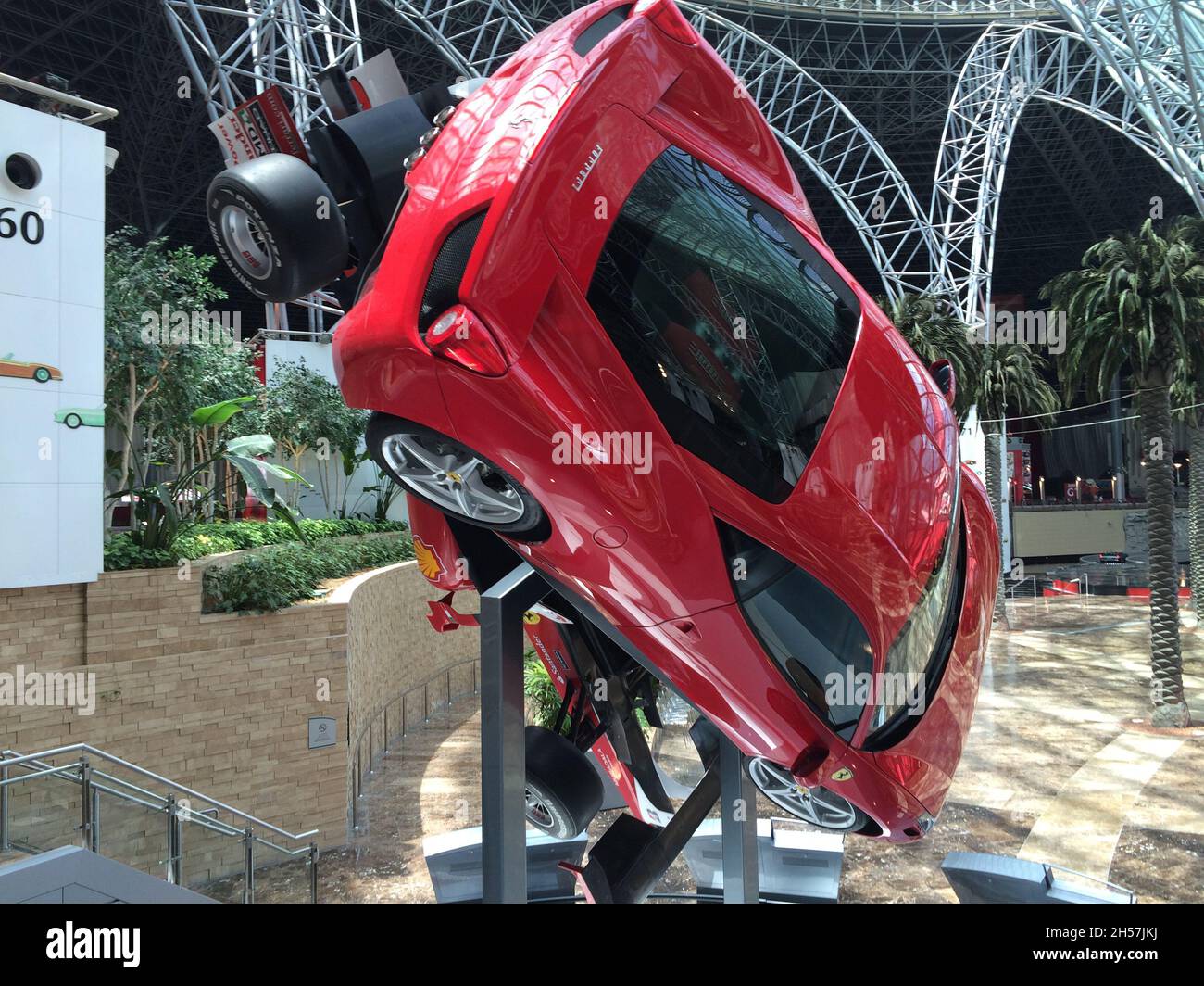 Ferrari on display at Ferrari World. Yas Island - Abu Dhabi - UAE Stock ...