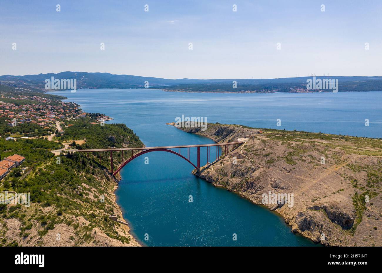 Maslenica Bridge Most in Croatia. The Maslenica Bridge is a deck arch ...