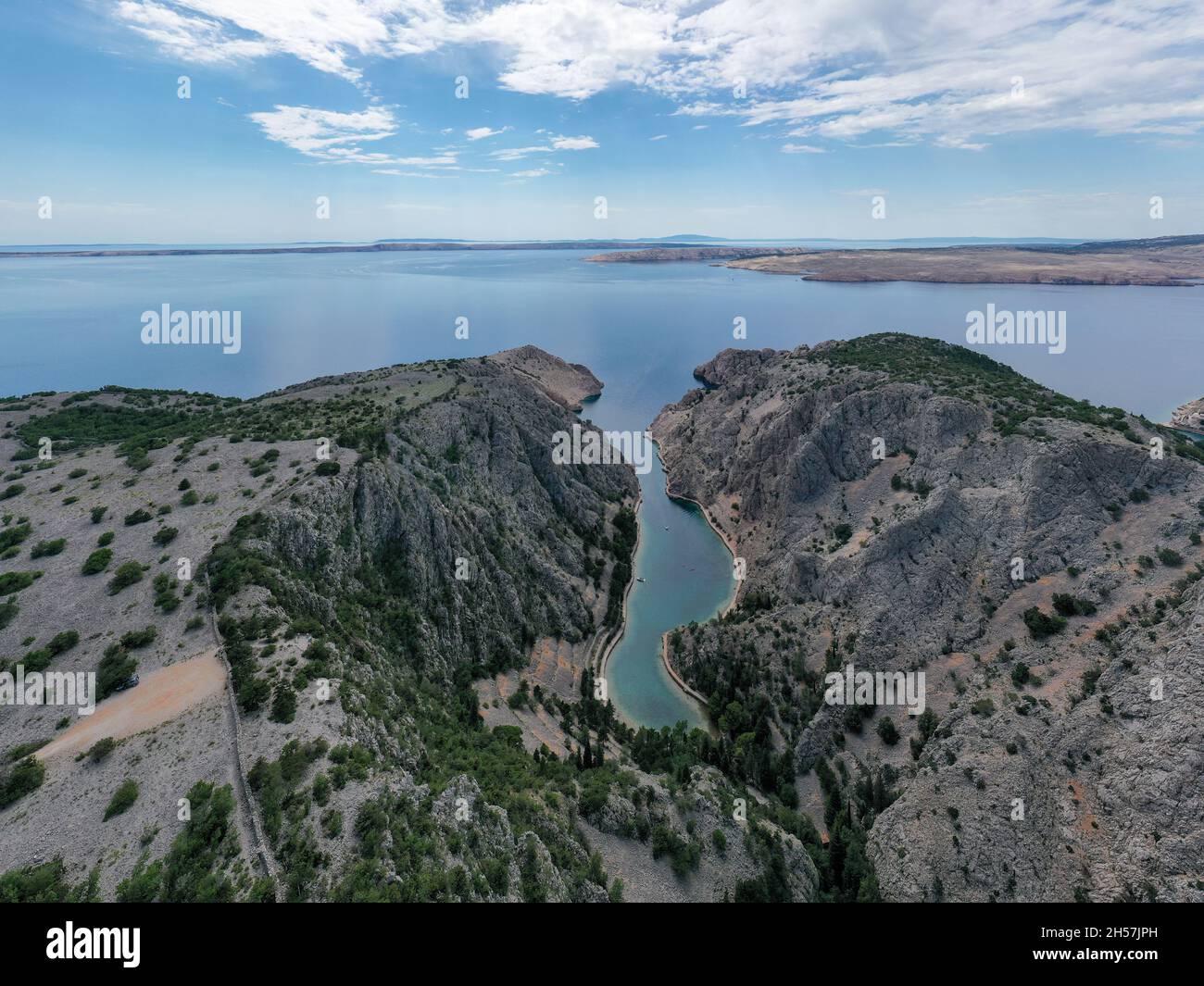 Zavratnica in Croatia. It is a 900 m long narrow inlet located at the ...