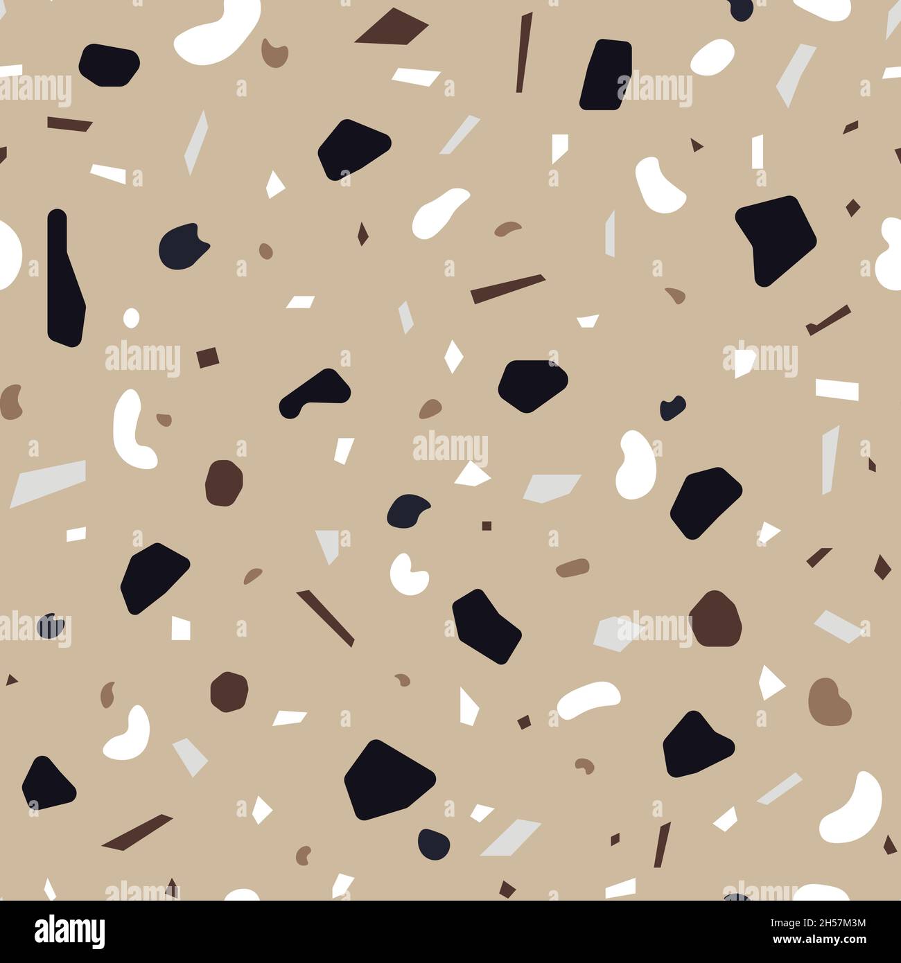 Terrazzo seamless pattern. Flooring mosaic texture. Vector floor with ...