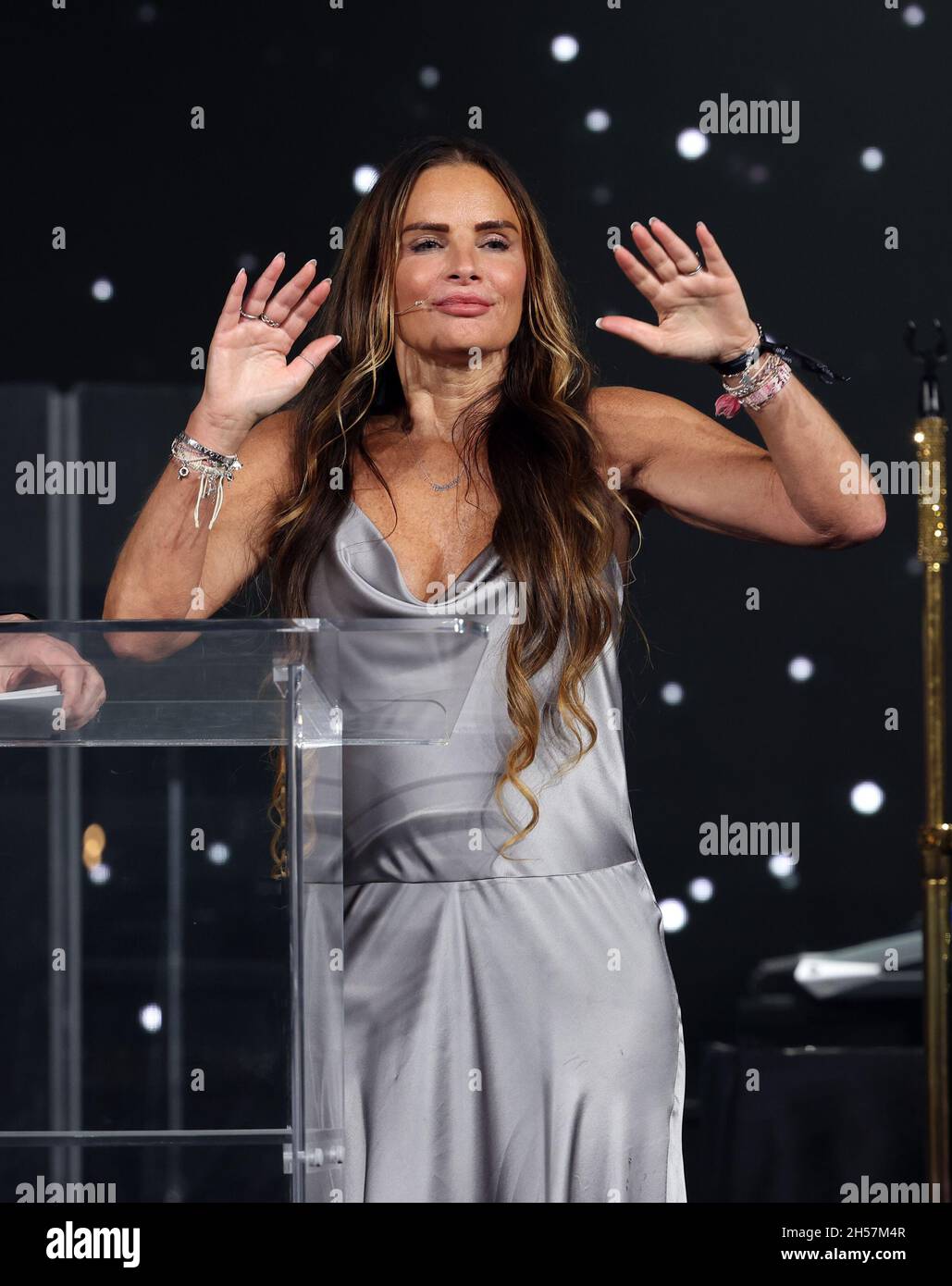 MIAMI, FL- NOV 6: Actress Gabrielle Anwar is seen on stage during the ...