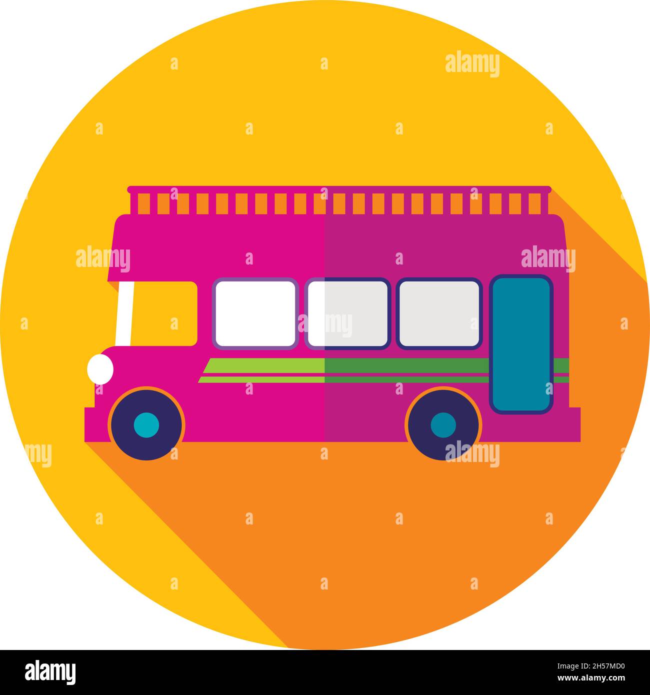Open Topped Bus Clipart Image