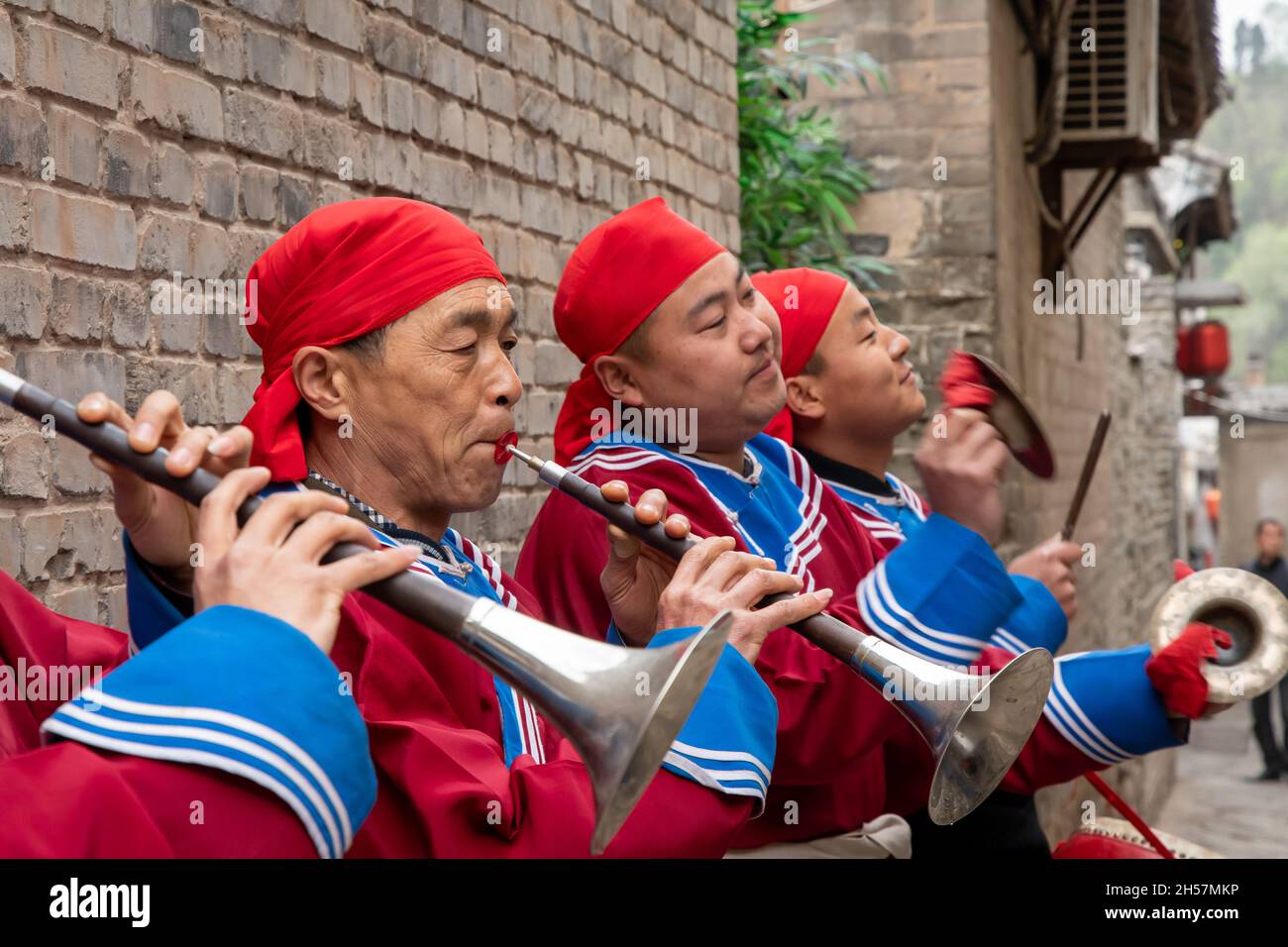 The 14th century Dangjia Village in Shaanxi Province performs a re ...
