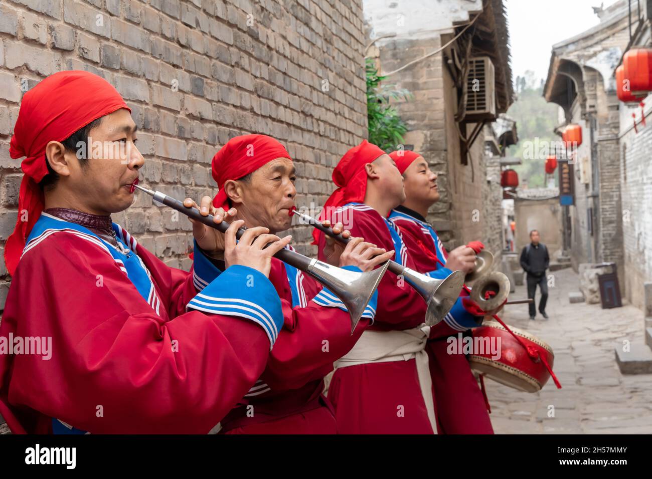 The 14th century Dangjia Village in Shaanxi Province performs a re ...