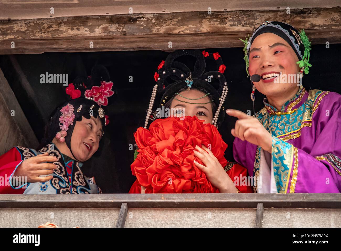 The 14th century Dangjia Village in Shaanxi Province performs a re ...