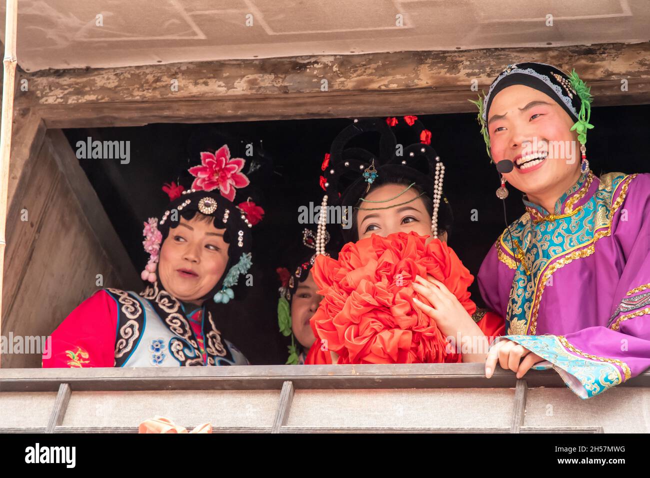 The 14th century Dangjia Village in Shaanxi Province performs a re ...