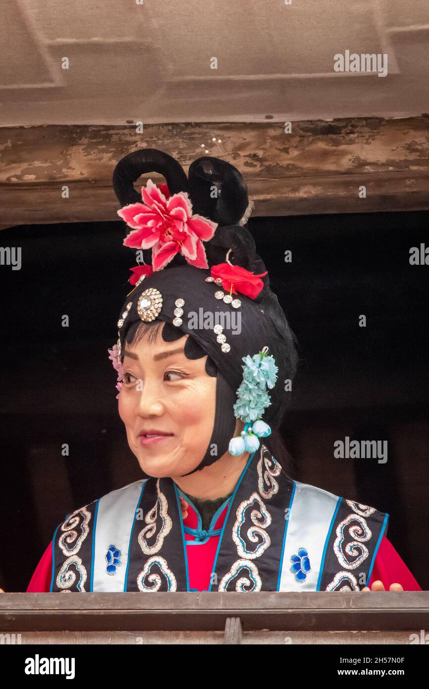 The 14th century Dangjia Village in Shaanxi Province performs a re ...