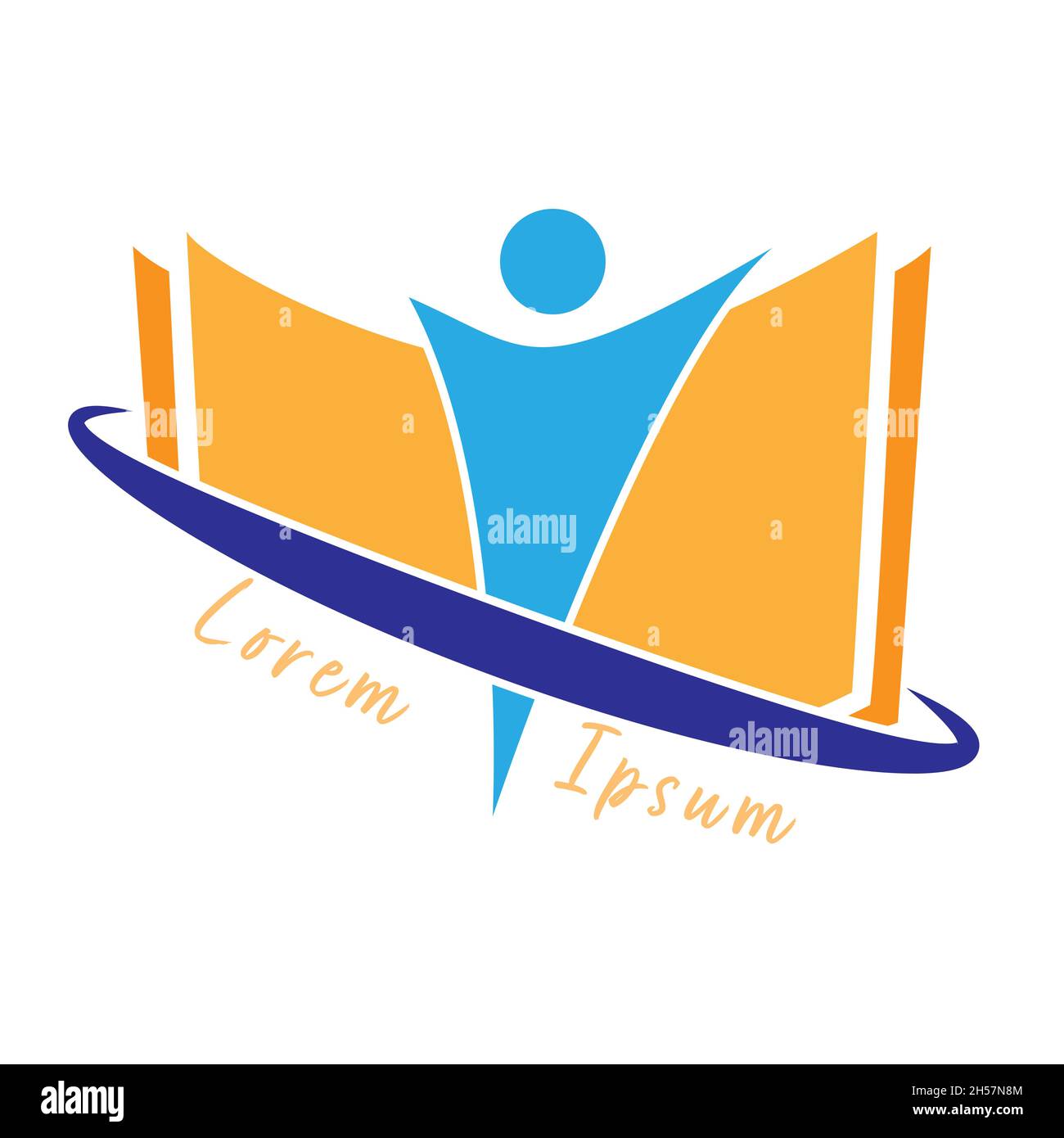 An open book. Template for social logo, logo and stickers. Vector ...