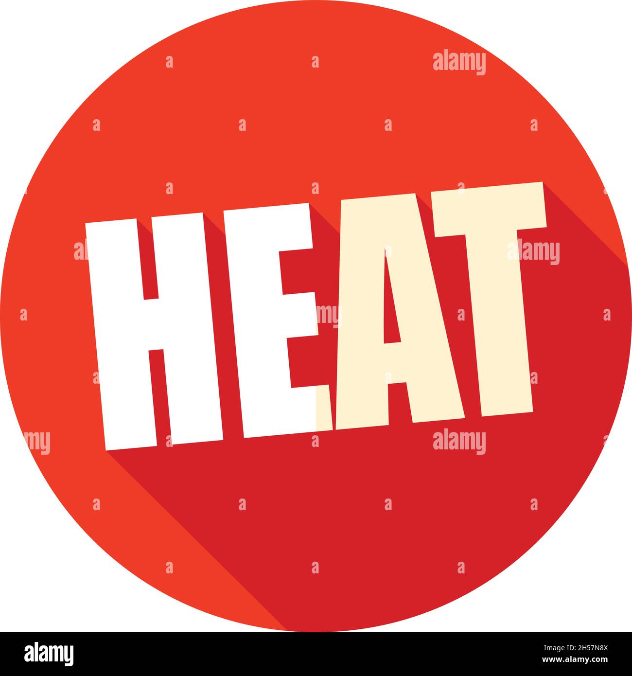 Heat flat icon with long shadow, eps 10 Stock Vector Image & Art - Alamy