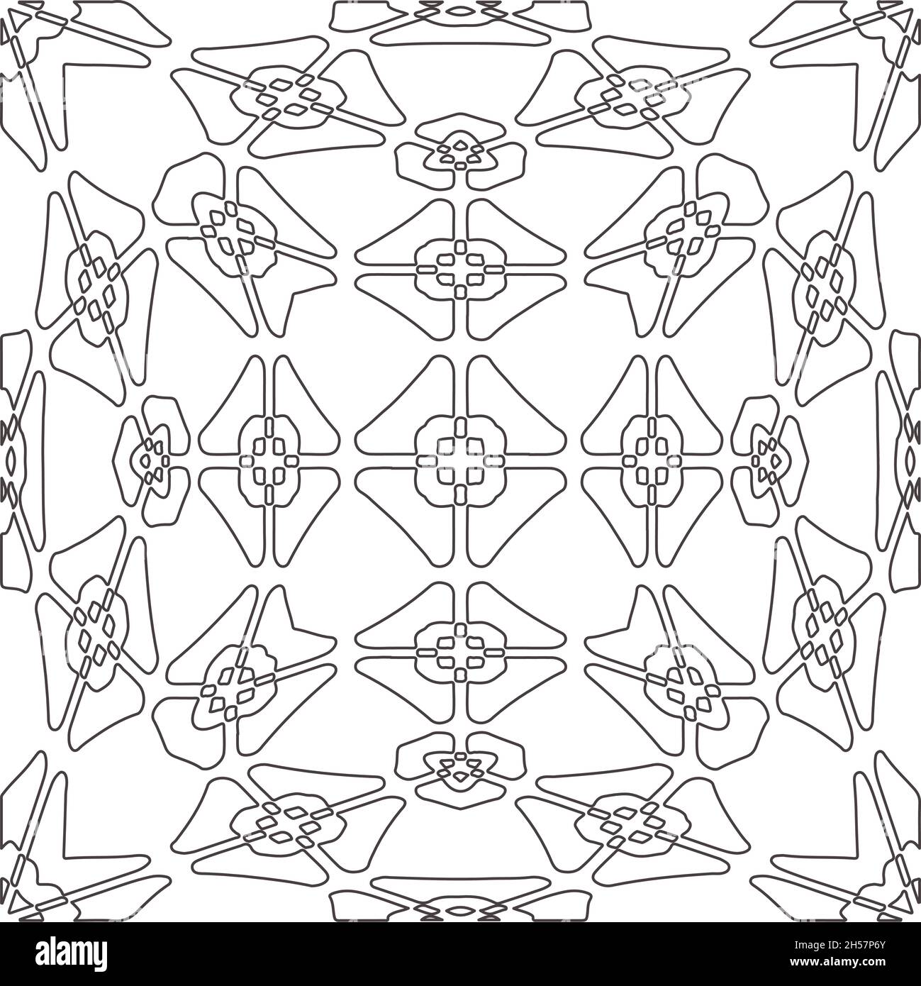 Vector pattern with symmetrical elements . Repeating geometric tiles ...