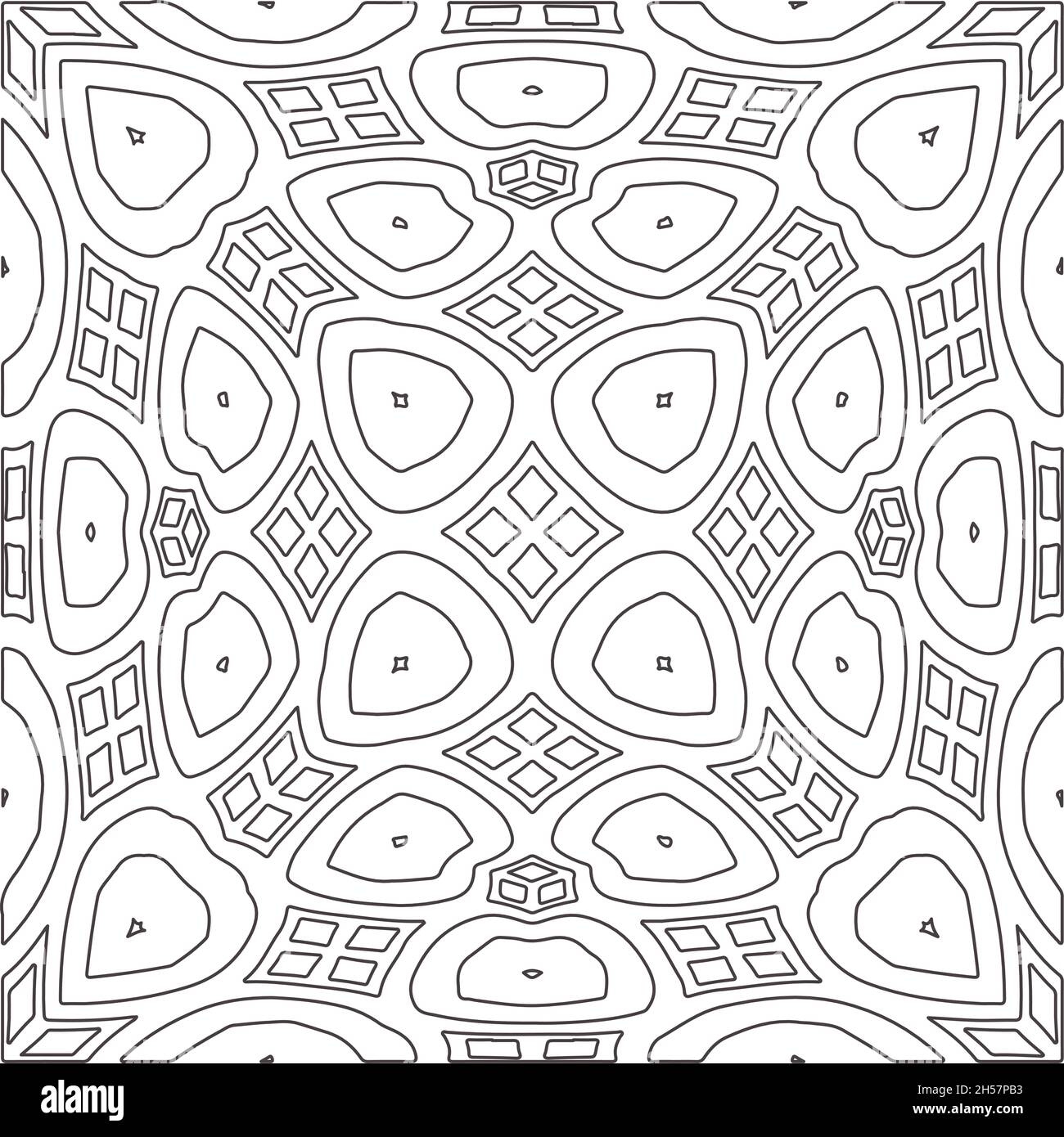 Vector pattern with symmetrical elements . Repeating geometric tiles ...