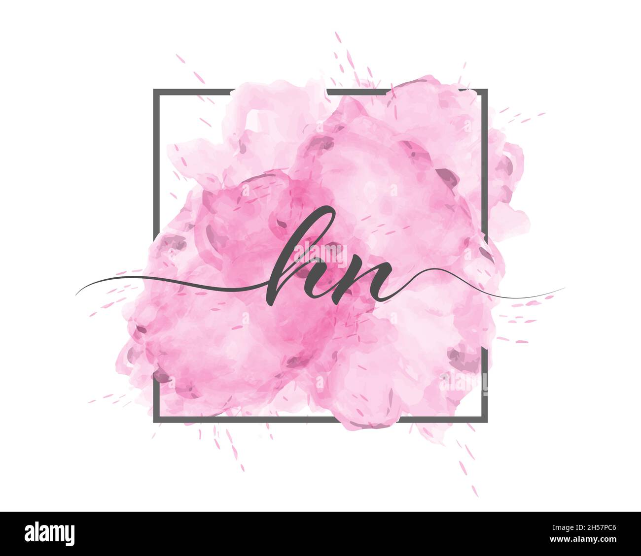 Letter h hand written logo hi-res stock photography and images - Alamy