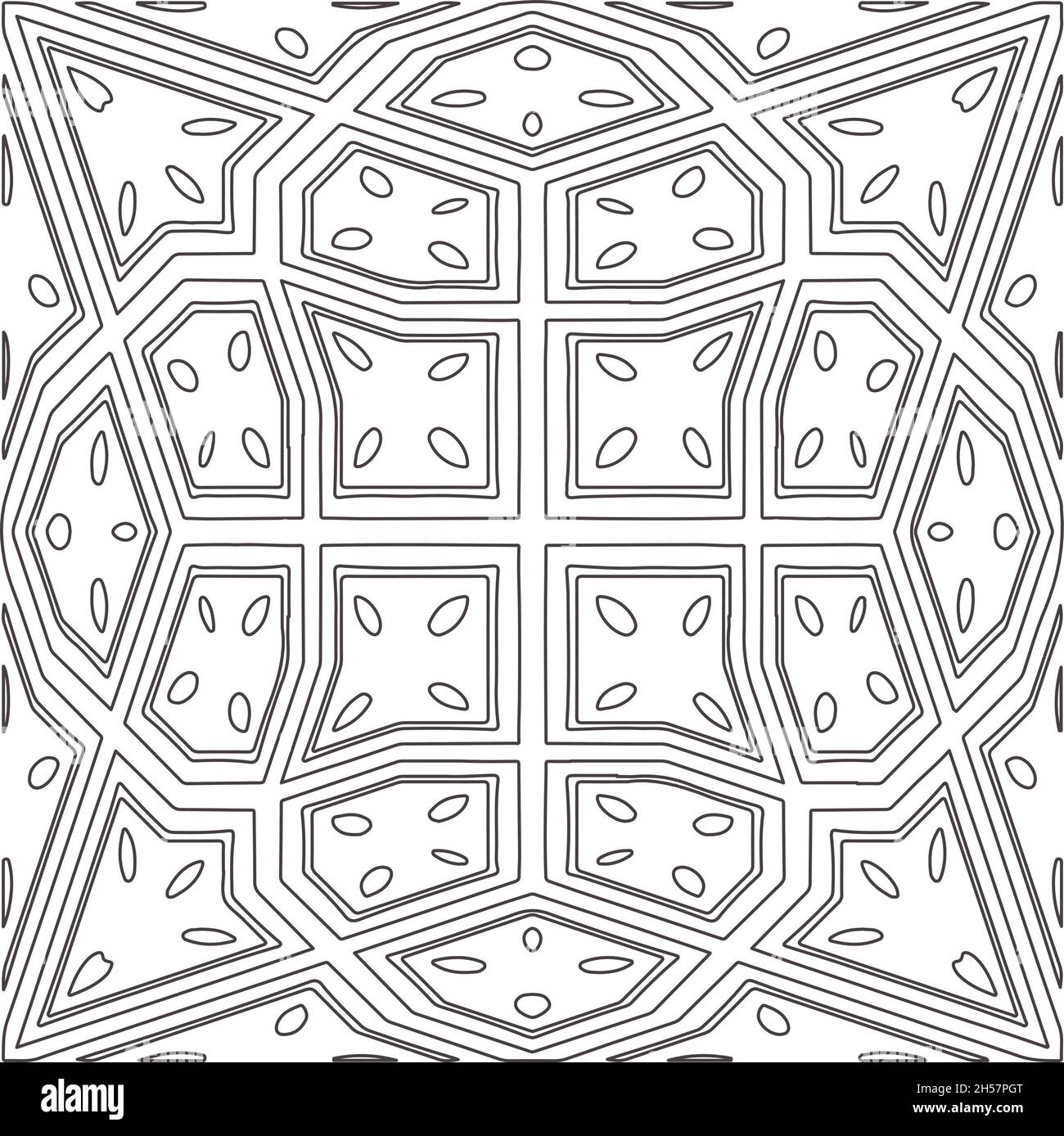 Vector pattern with symmetrical elements . Repeating geometric tiles ...