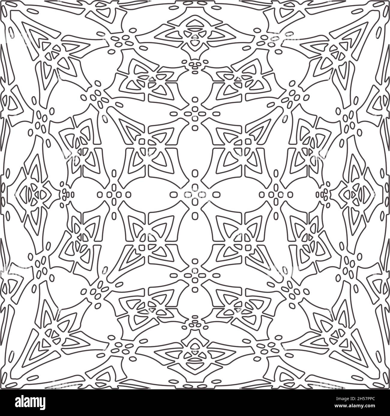 Vector pattern with symmetrical elements . Repeating geometric tiles ...