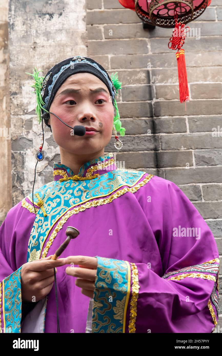 The 14th century Dangjia Village in Shaanxi Province performs a re ...