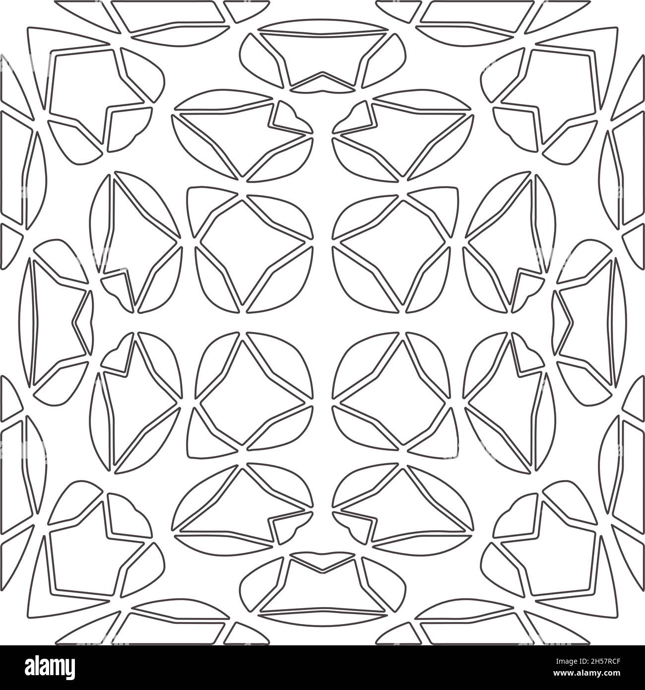 Vector pattern with symmetrical elements . Repeating geometric tiles ...