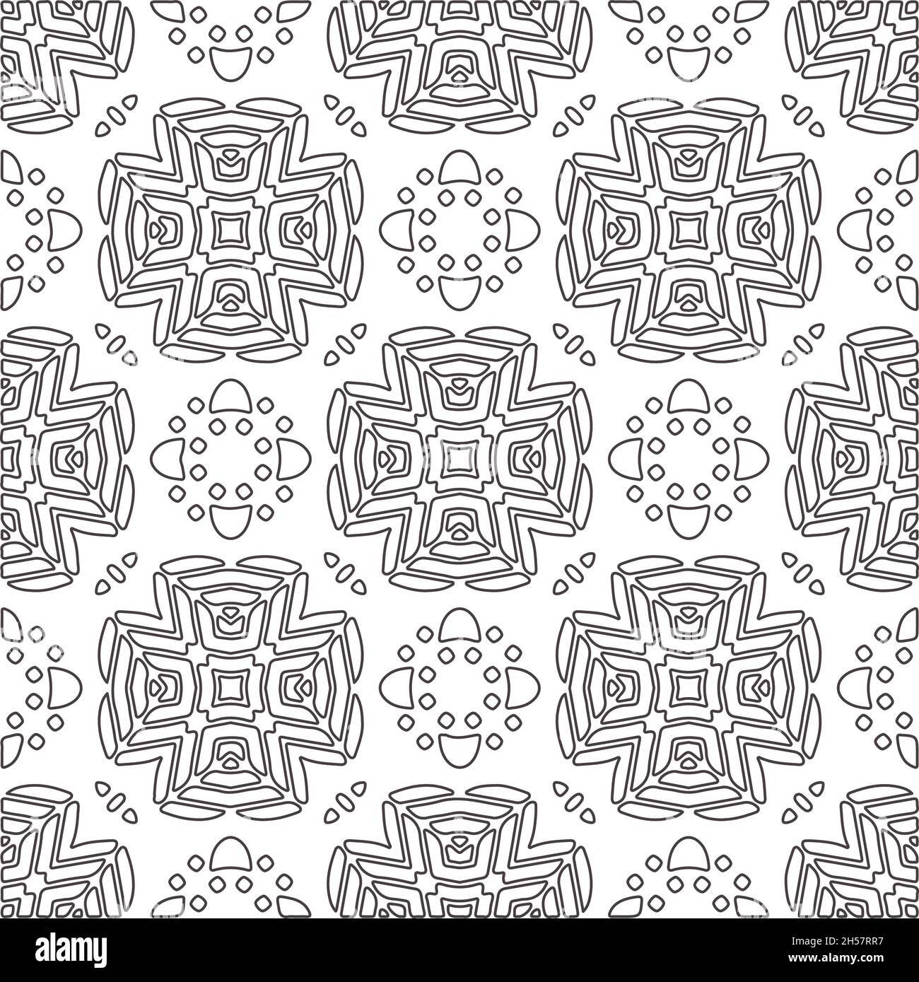 Vector pattern with symmetrical elements . Repeating geometric tiles ...