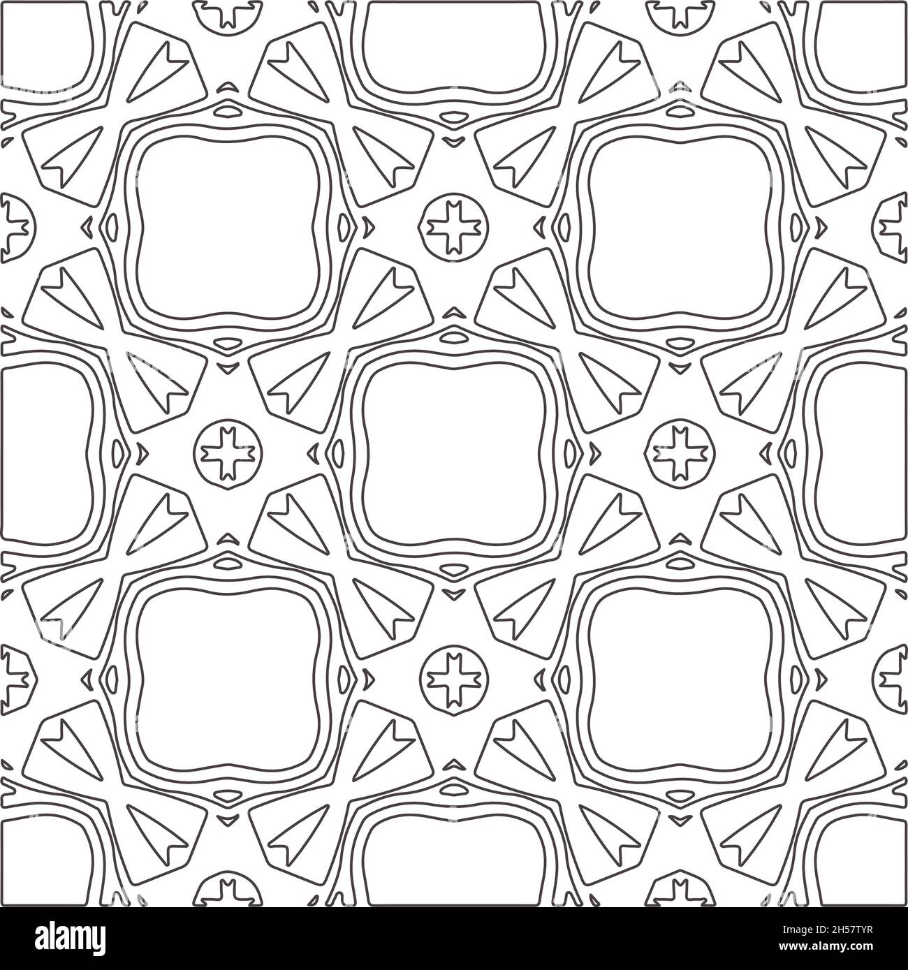 Vector pattern with symmetrical elements . Repeating geometric tiles ...