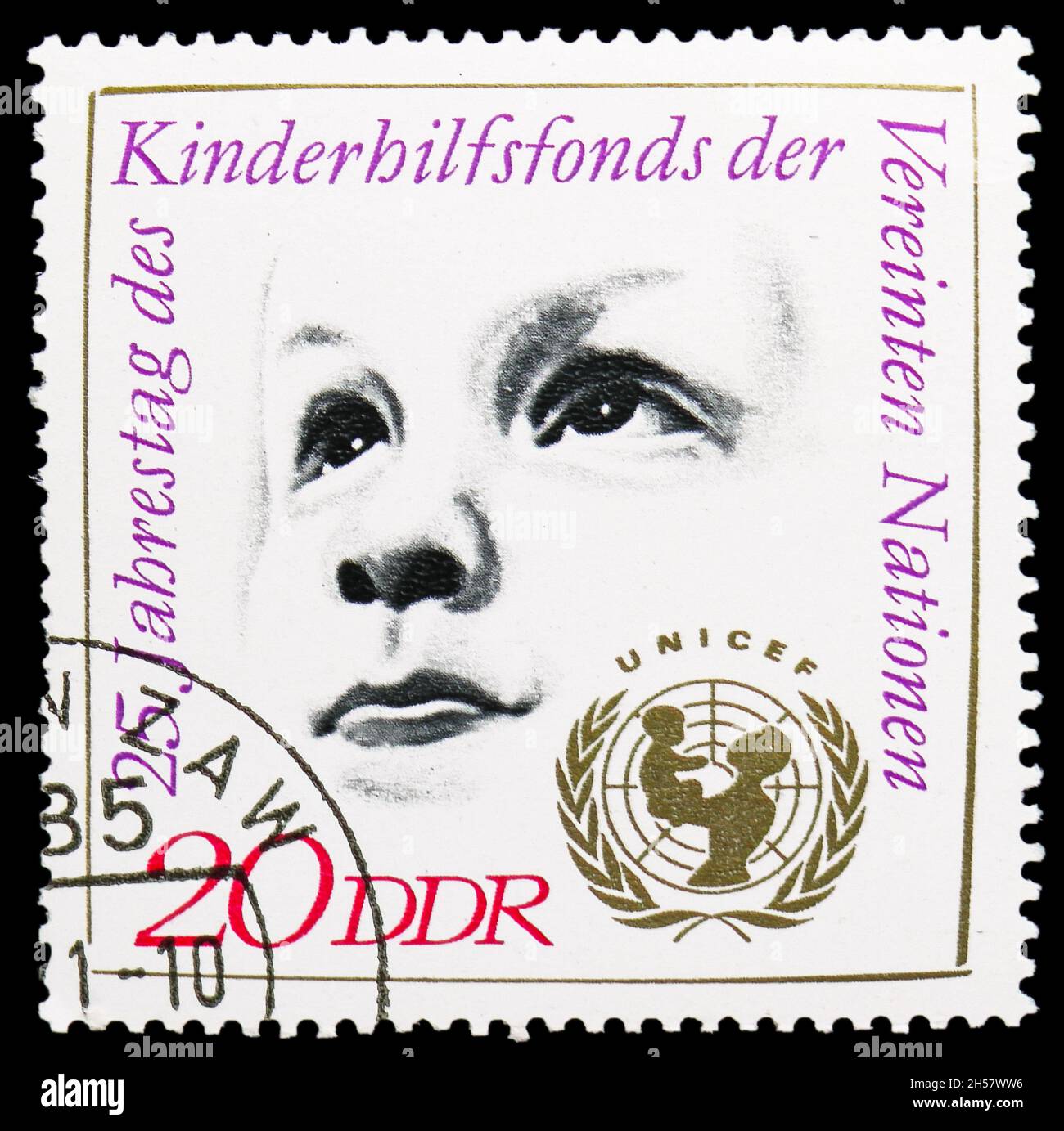 MOSCOW, RUSSIA - OCTOBER 24, 2021: Postage stamp printed in Germany ...