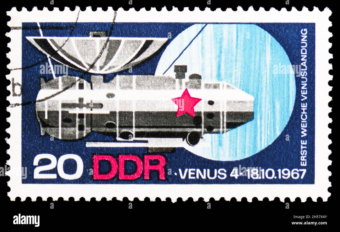 MOSCOW, RUSSIA - OCTOBER 24, 2021: Postage stamp printed in Germany ...