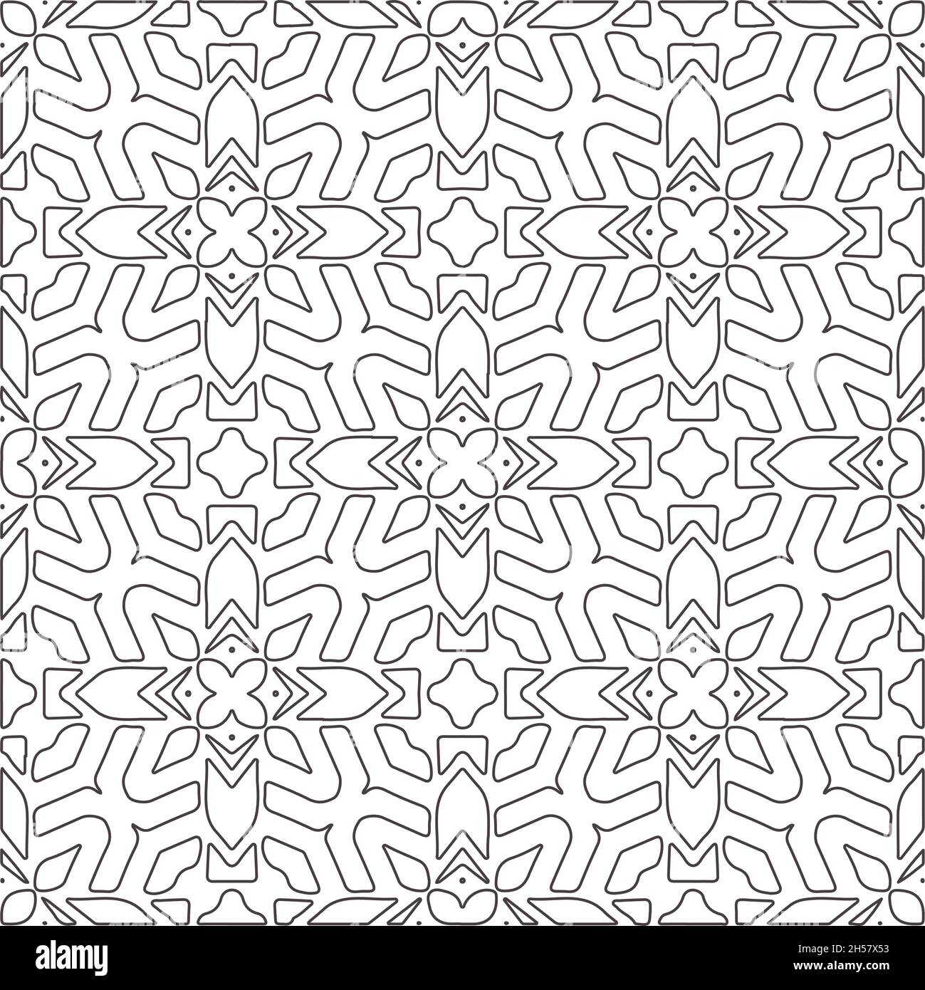 Vector pattern with symmetrical elements . Repeating geometric tiles ...