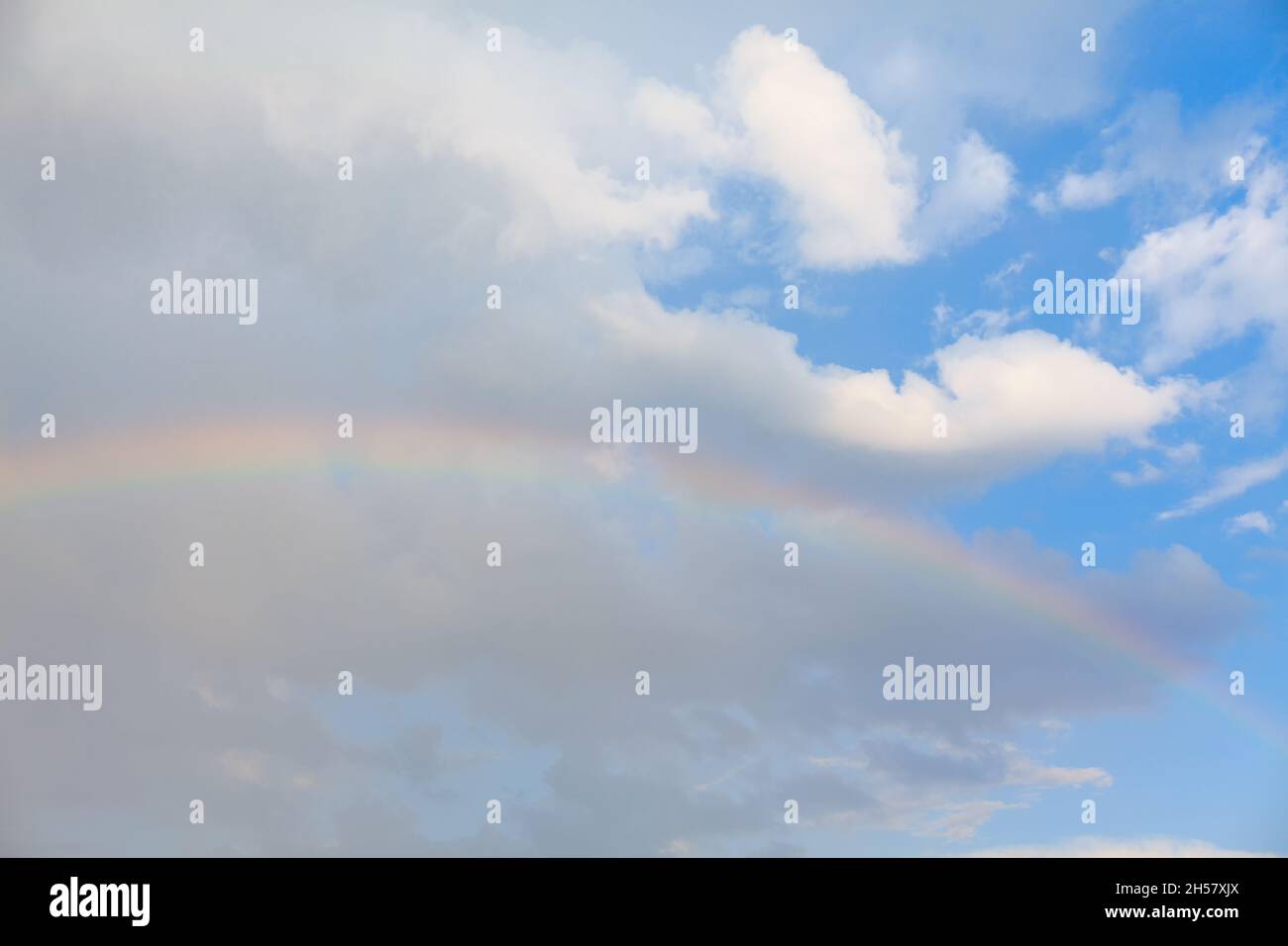 Real rainbow sky . Natural phenomenon with colors Stock Photo - Alamy