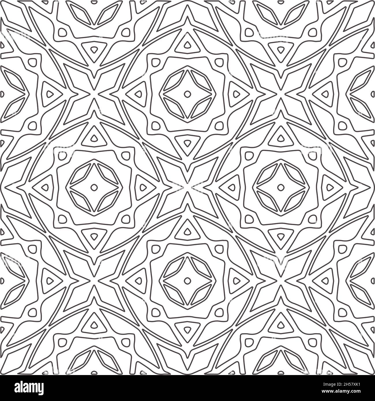 Vector pattern with symmetrical elements . Repeating geometric tiles ...