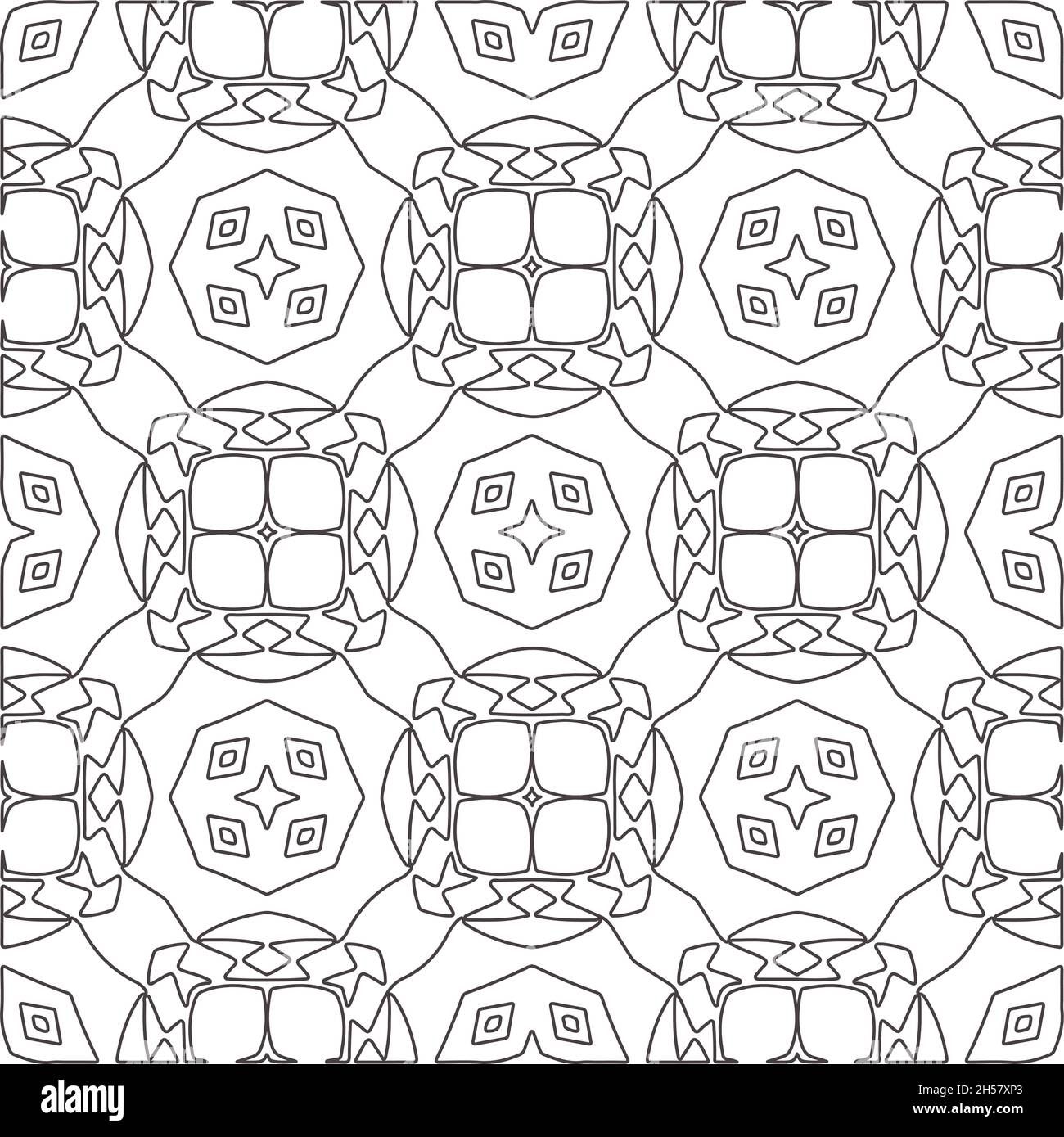 Vector pattern with symmetrical elements . Repeating geometric tiles ...
