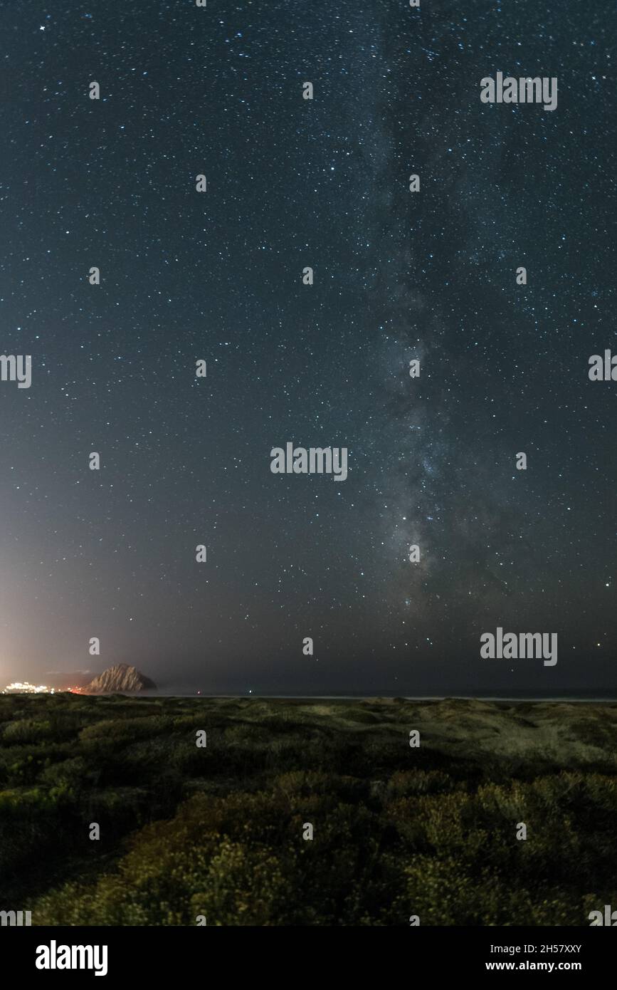 Starry night and the Milky Way above the Big Sur, US West Coast Stock Photo - Alamy