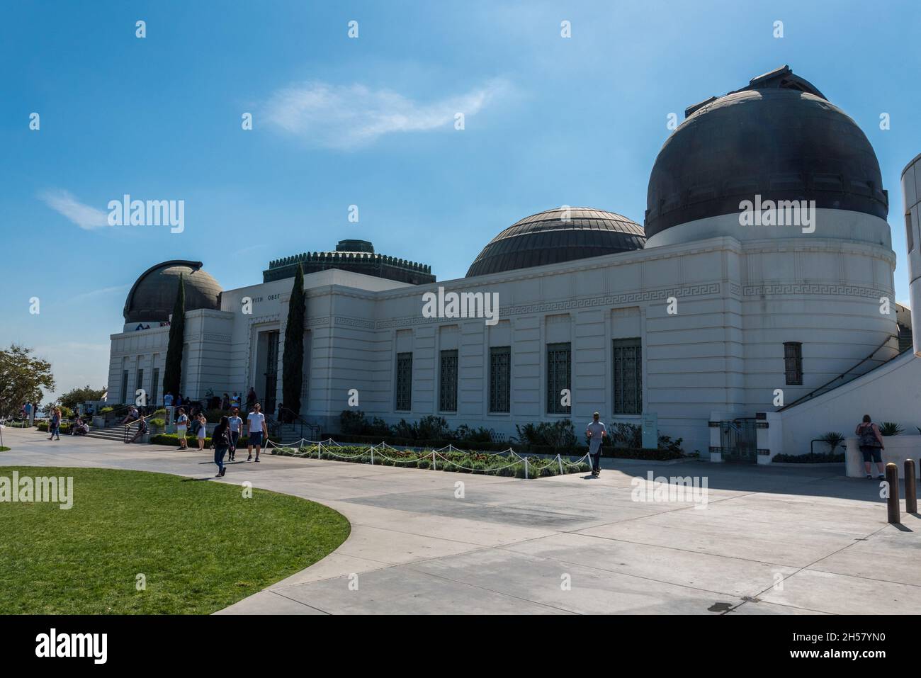 Famous Griffith observatory on the Hills of Hollywood, USA Stock Photo ...