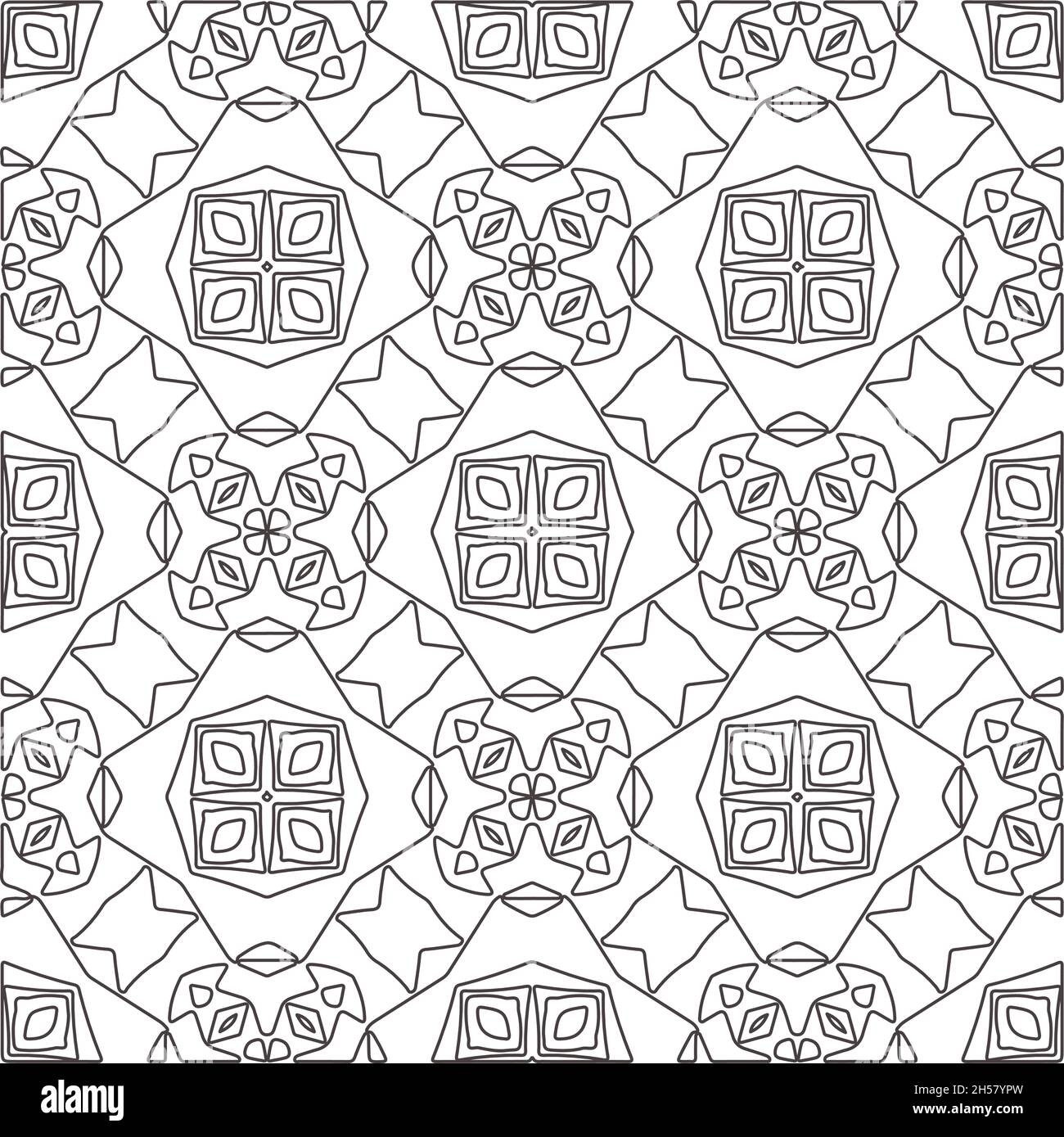 Vector pattern with symmetrical elements . Repeating geometric tiles ...