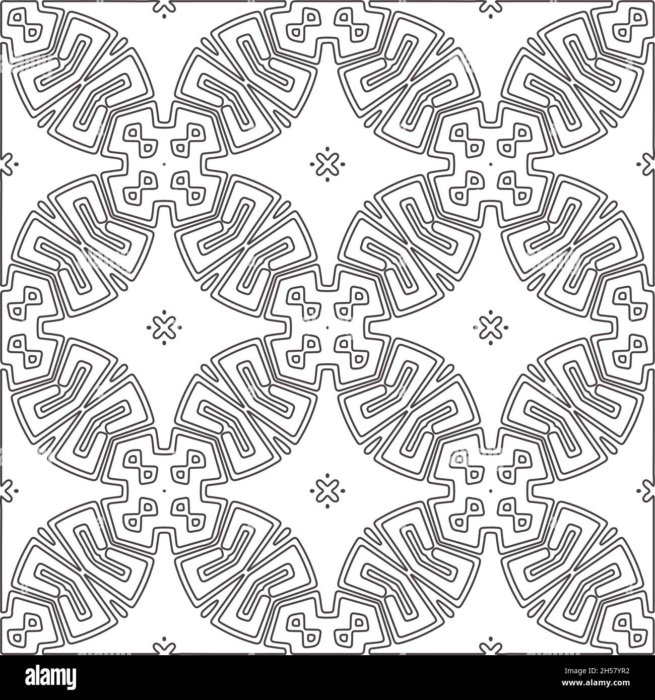 Vector pattern with symmetrical elements . Repeating geometric tiles ...