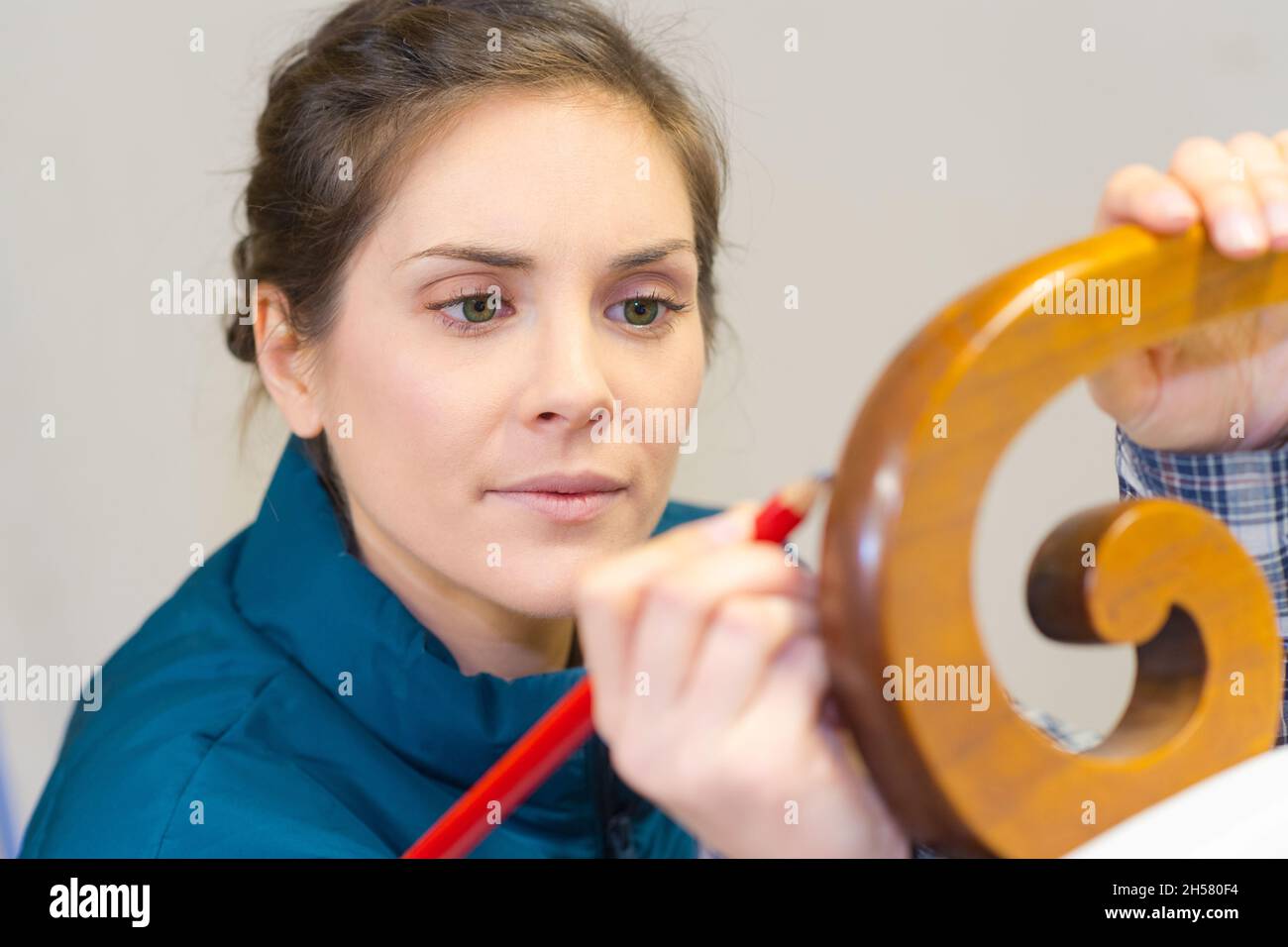 Beautiful young female carpenter hi-res stock photography and images ...