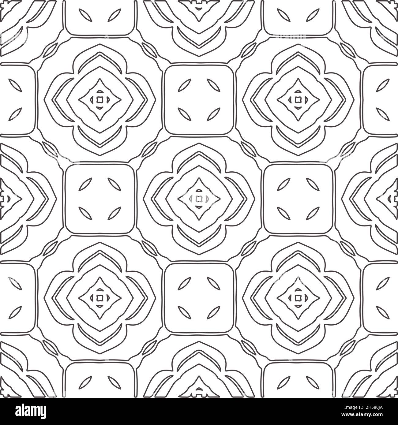 Vector pattern with symmetrical elements . Repeating geometric tiles ...