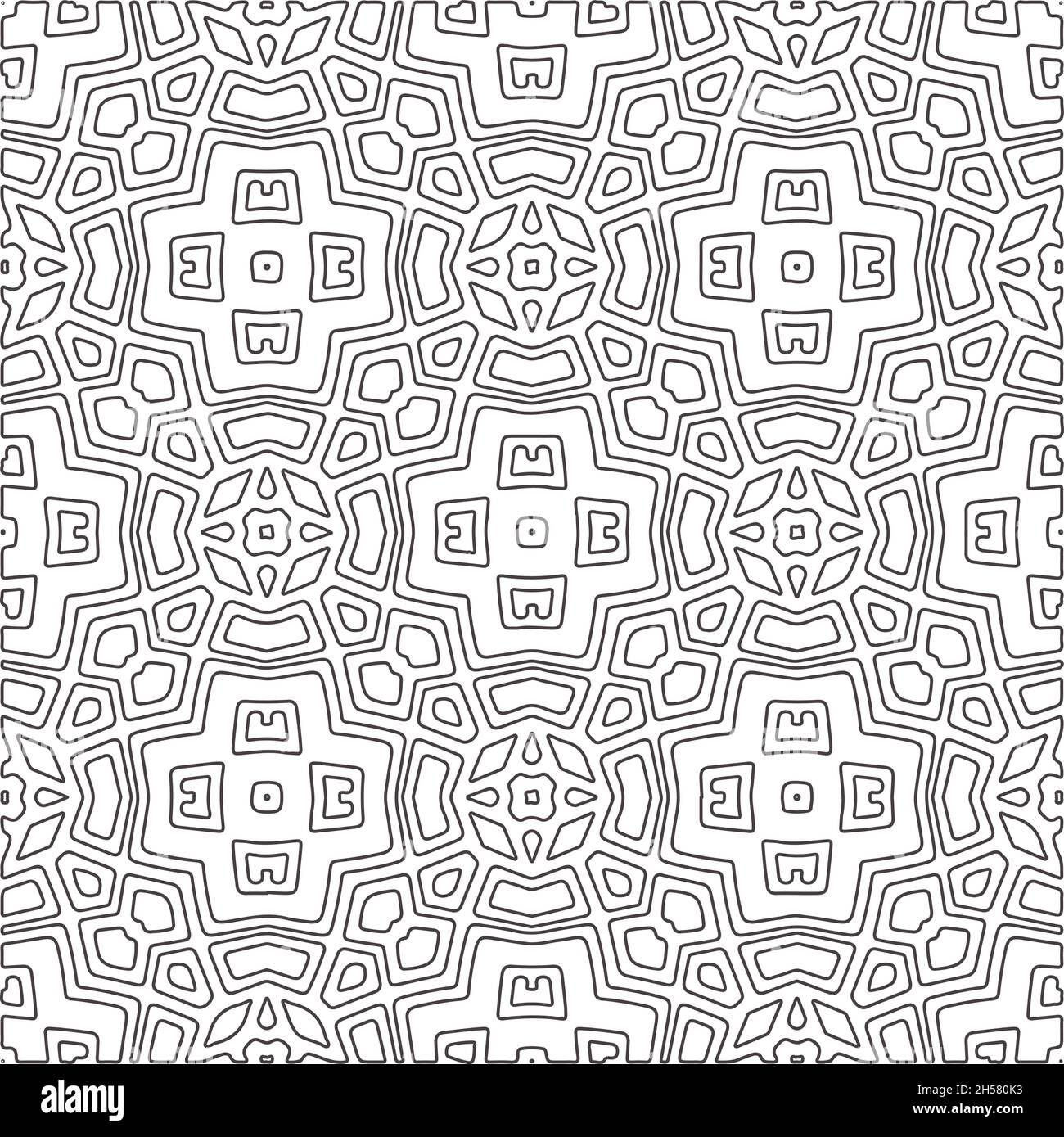 Vector pattern with symmetrical elements . Repeating geometric tiles ...