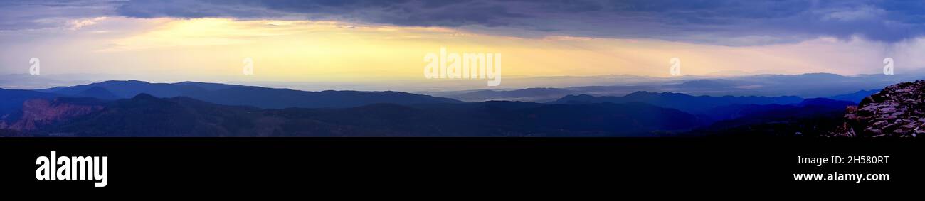 Brian Head Peak sunset panoramic view from the Markagunt Plateau in ...