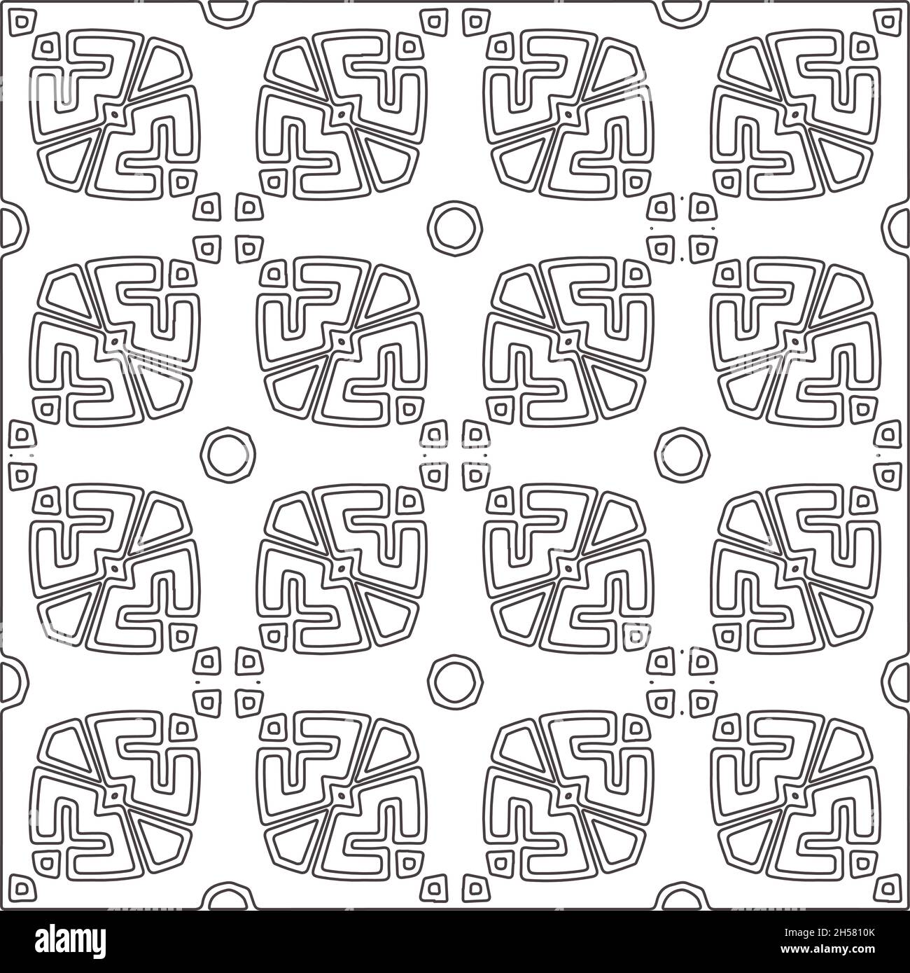 Vector pattern with symmetrical elements . Repeating geometric tiles ...