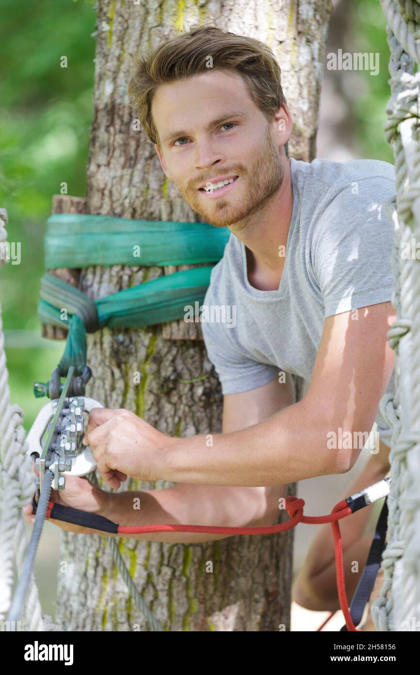 Tree canopy high ropes hi-res stock photography and images - Alamy