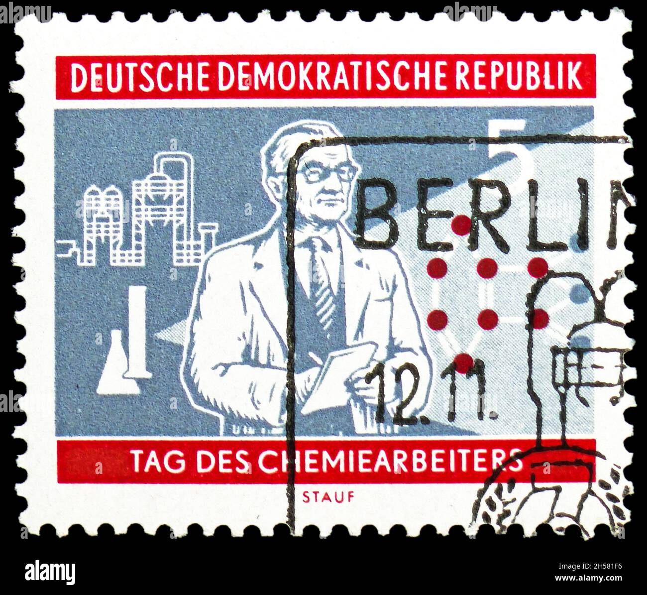 MOSCOW, RUSSIA - OCTOBER 24, 2021: Postage stamp printed in Germany ...