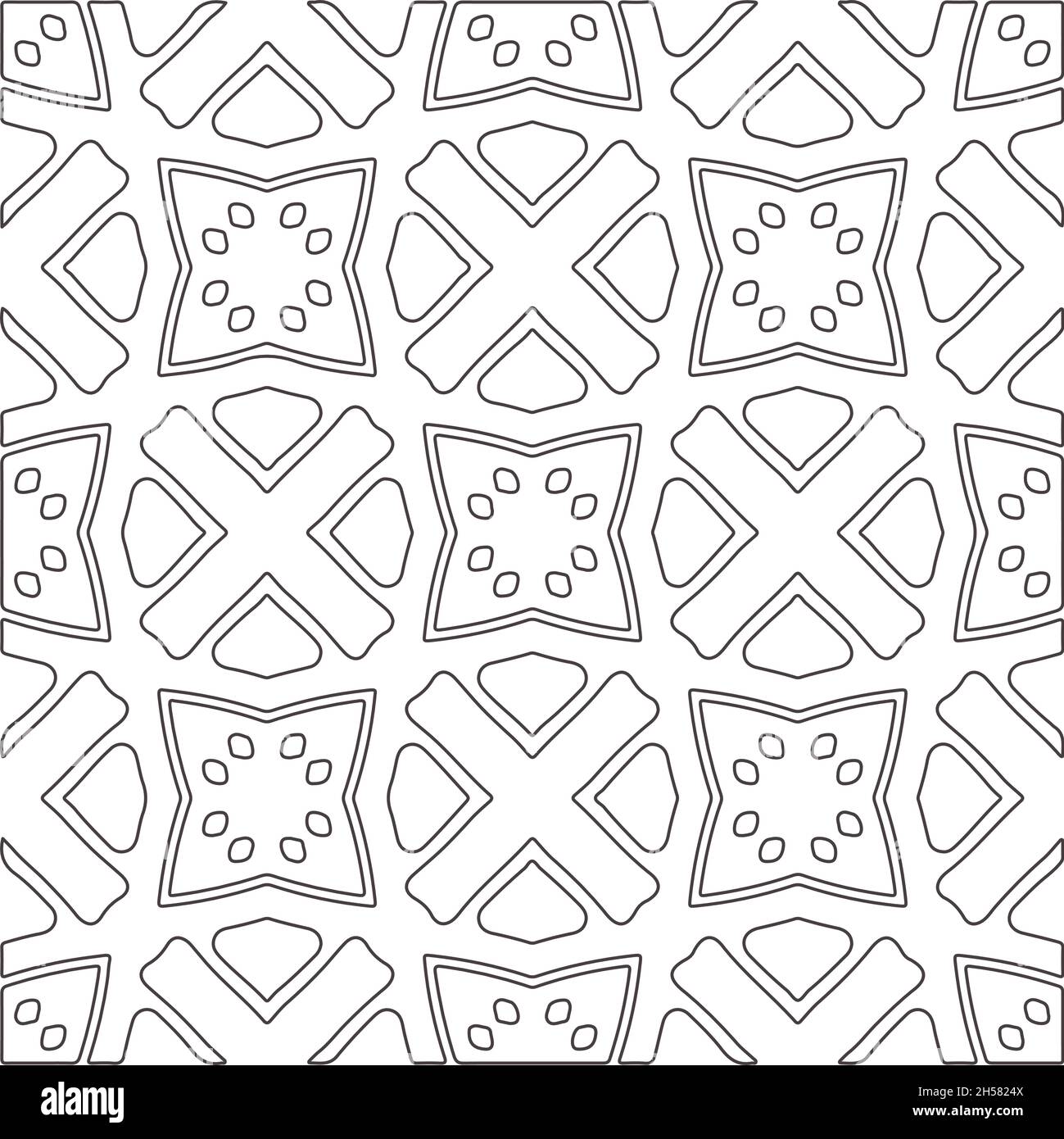 Vector pattern with symmetrical elements . Repeating geometric tiles ...
