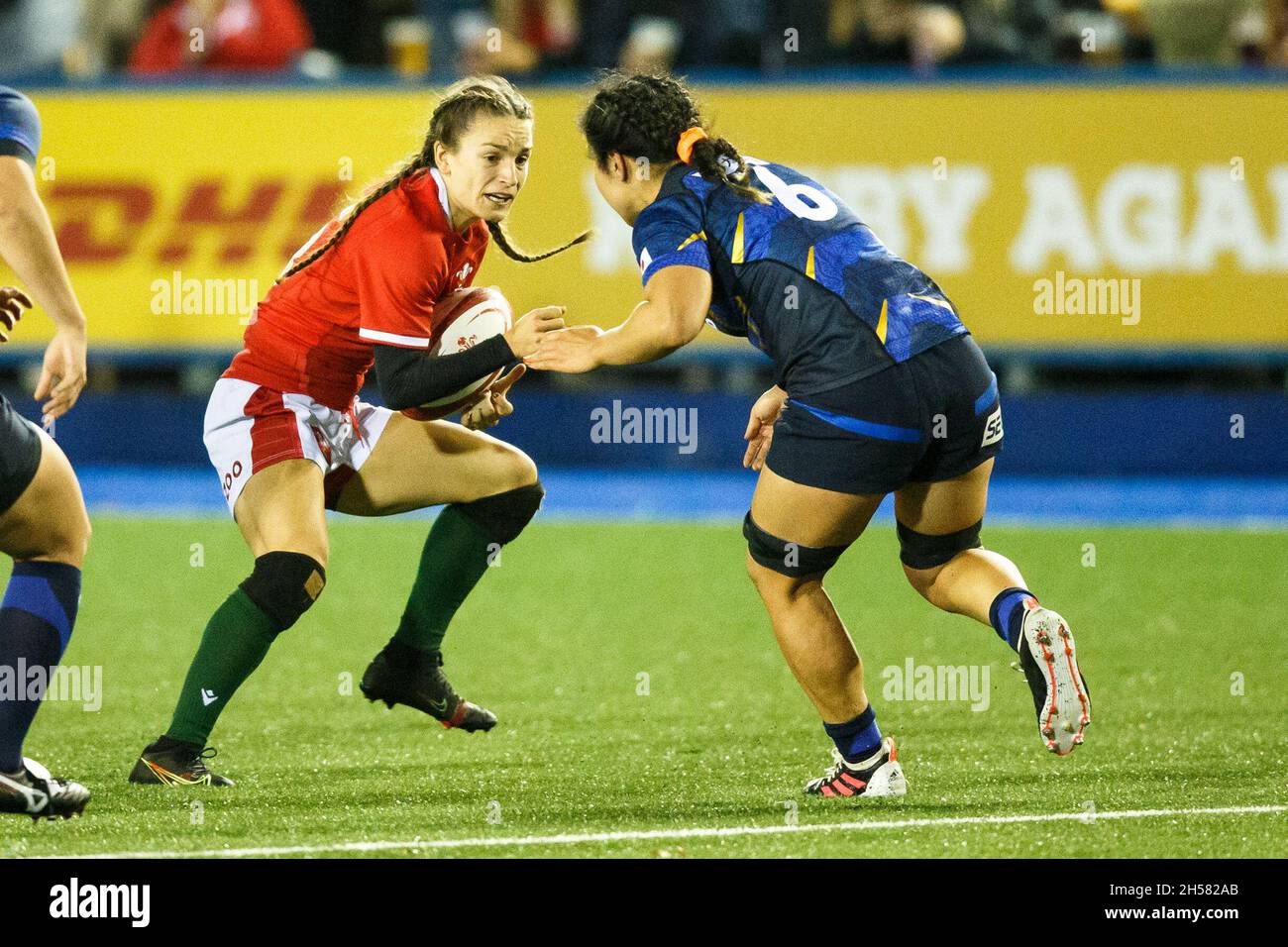 Cardiff, UK. 7 November, 2021. Wales fullback Jasmine Joyce during the ...