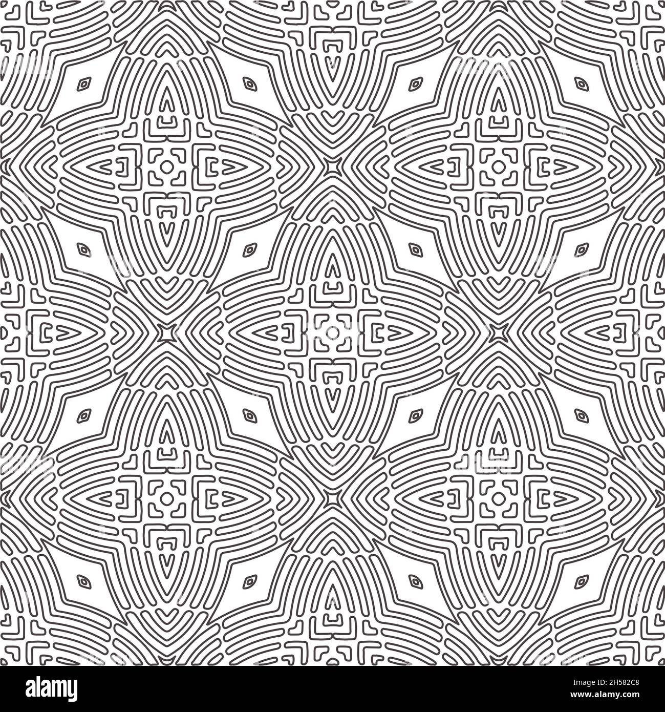 Vector pattern with symmetrical elements . Repeating geometric tiles ...