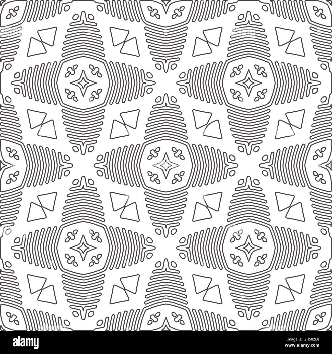 Vector pattern with symmetrical elements . Repeating geometric tiles ...