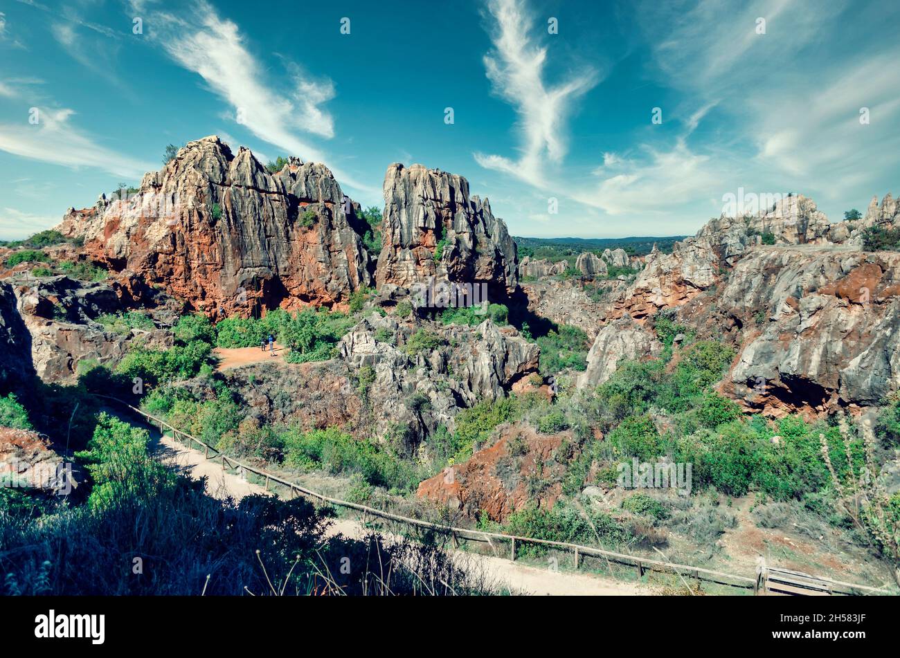 Panoramic view of the Cerro del Hierro or Iron Hill in Seville, Andalusia, Spain Stock Photo - Alamy